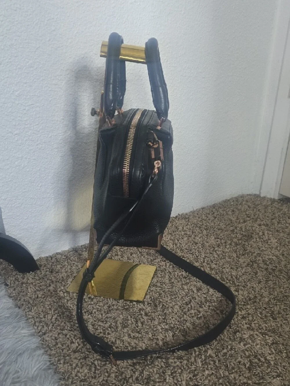 Alexander Wang | Bags | Alexander Wang Black Pebbled Leather Tophandle ...